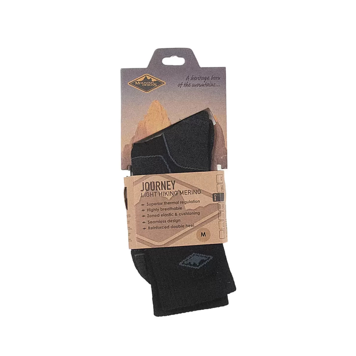 Mountain Designs Journey Light Hiking Merino Crew Socks – Geartrade.com