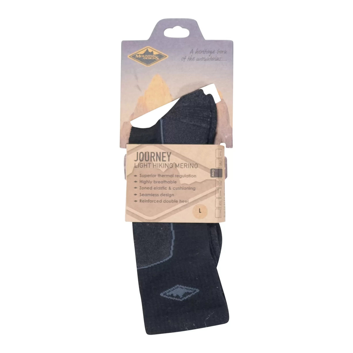 Mountain Designs Journey Light Hiking Merino Crew Socks – Geartrade.com