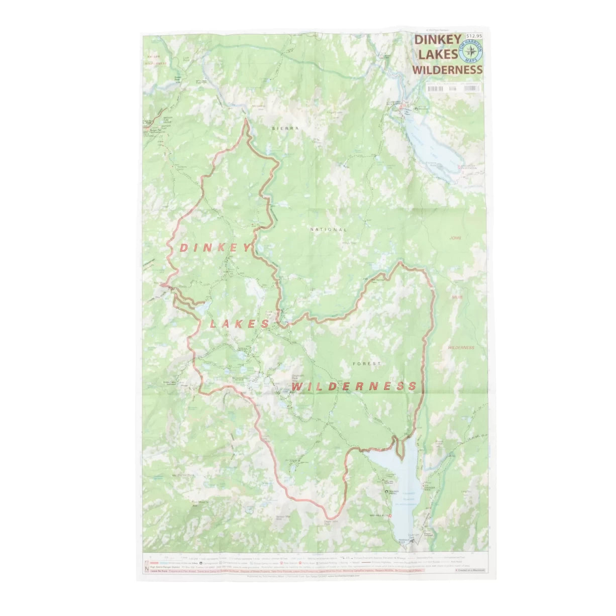 Tom Harrison Maps Dinkey Lakes Map - ACTIVITIES - Geartrade.com