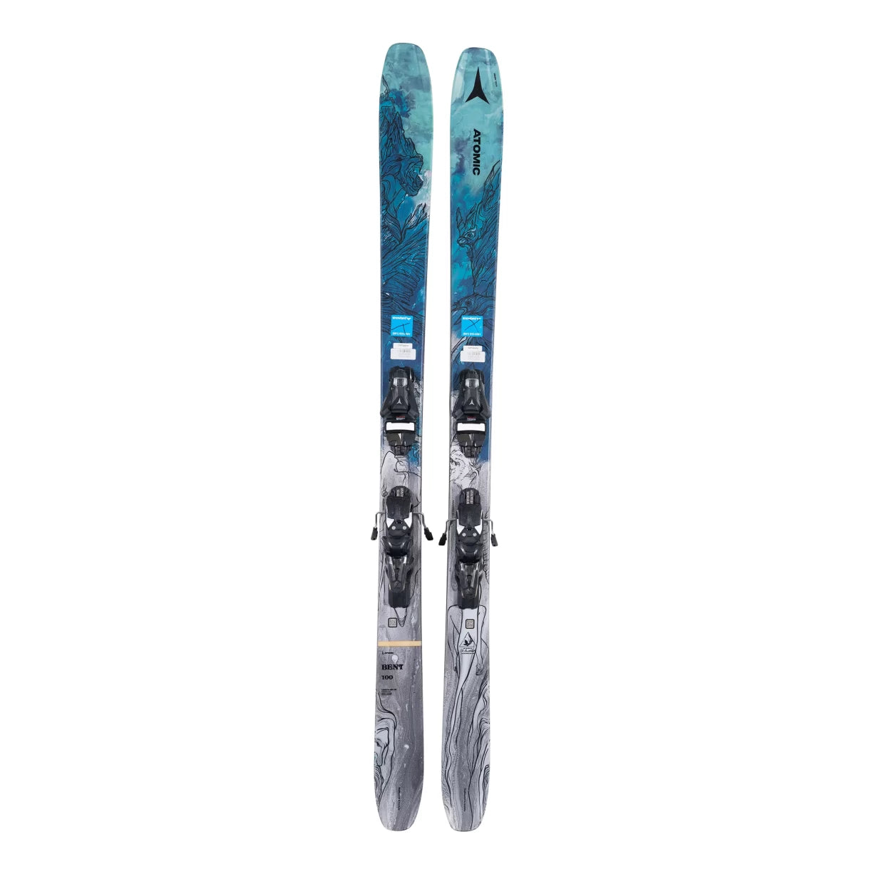 Atomic Bent 100 Skis w/ Atomic Strive 13 GW Demo Bindings - Alpine Ski ...