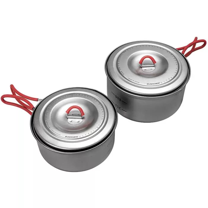 Evernew Titanium UL Pot Set 660 & 900 - Cookware - Geartrade.com