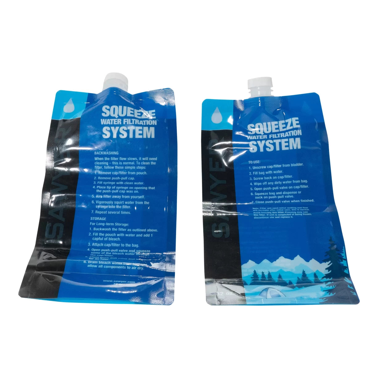 Sawyer Products Squeezable Pouches for Squeeze Water Filtration System ...