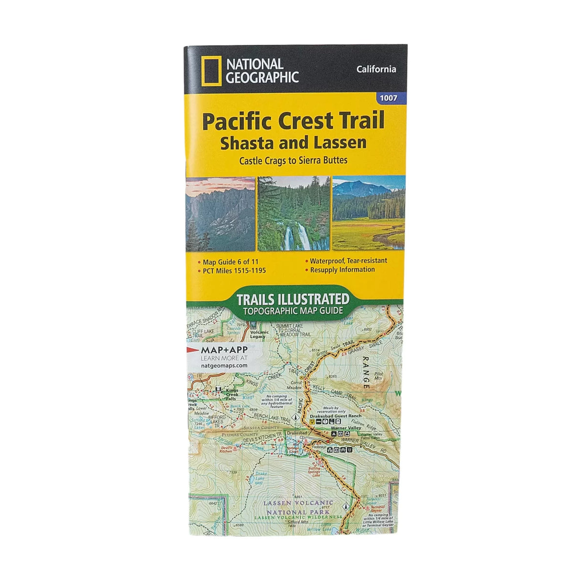 National Geographic 1007 Pacific Crest Trail: Shasta and Lassen Map ...